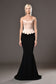 Silk satin radzimir structured corset with black crêpe skirt